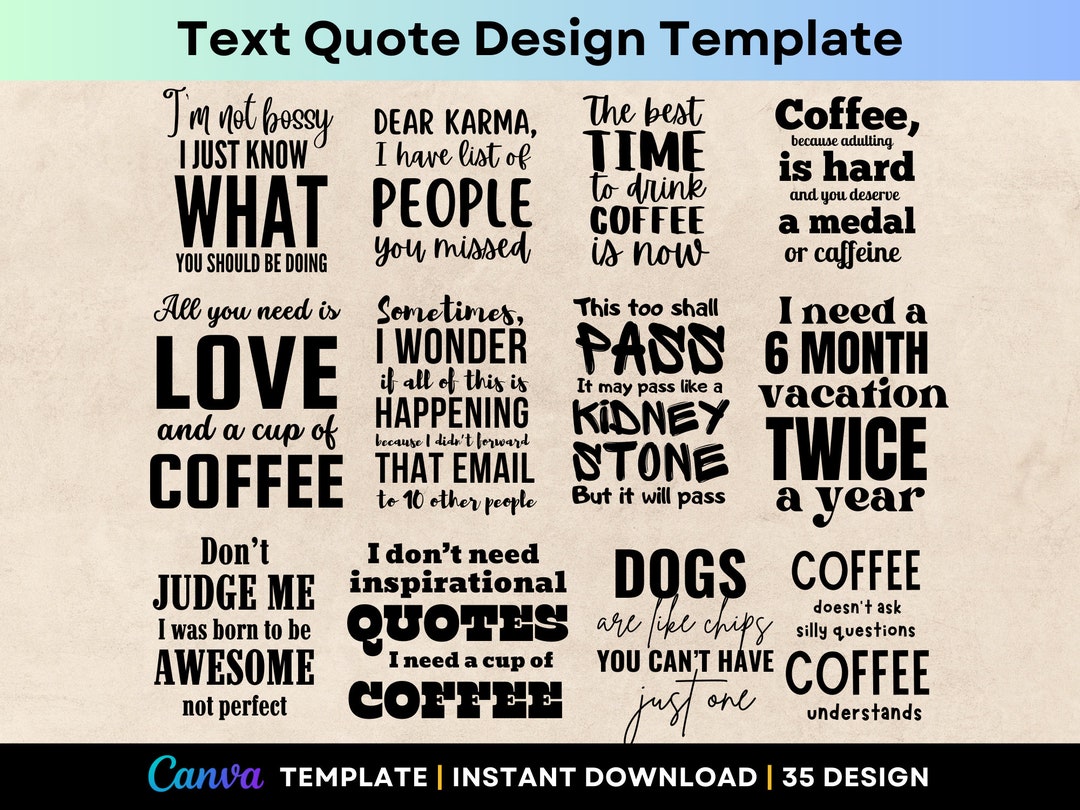 Editable Quotes Canva Template Font Pairing Guide Text Design ...