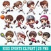 Cute Kids Sports Chibi Cartoon Clipart Transparent PNG Bundle Kawaii ...