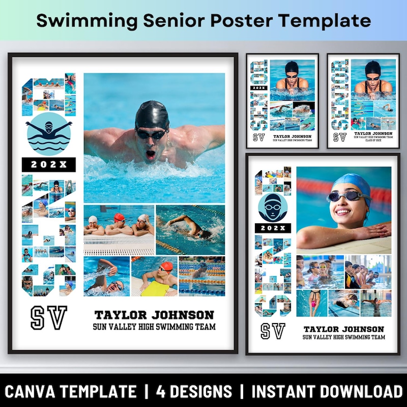 Senior Night Swim Girls - Etsy