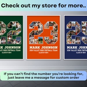 Player Number 18 Sports Photo Collage Graduation Gift Senior Night ...