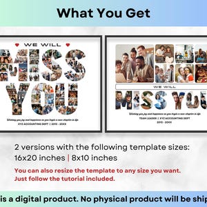 We Will Miss You Farewell Gift for Coworker Boss Team Printable Photo ...