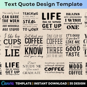 Editable Quotes Canva Template Font Pairing Guide Text Design ...