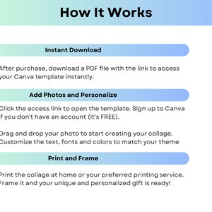 Cute Number Photo Collage Canva Template Editable Digital File All ...