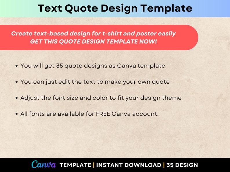 Editable Quotes Canva Template Font Pairing Guide Text Design ...