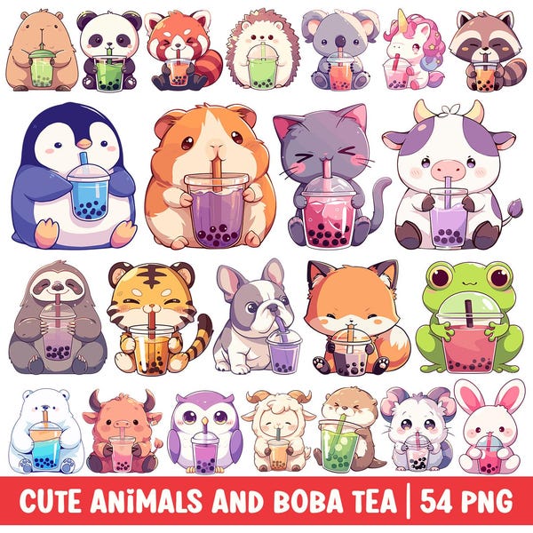 Tea Animals Stickers - Etsy