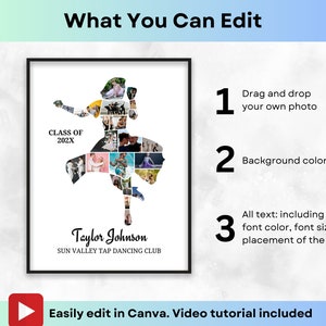 Tap Dance Photo Collage Personalized Tap Dancing Senior Night ...