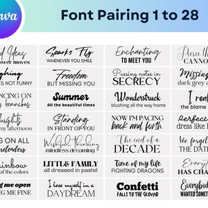Canva Font Pairing Guide Ultimate Cheat Sheet for Typography ...
