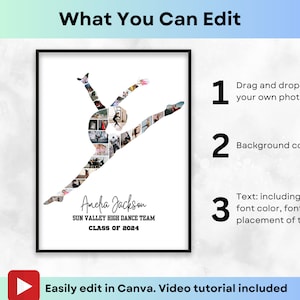 Contemporary Dance Photo Collage Personalized Modern Dancer Senior ...