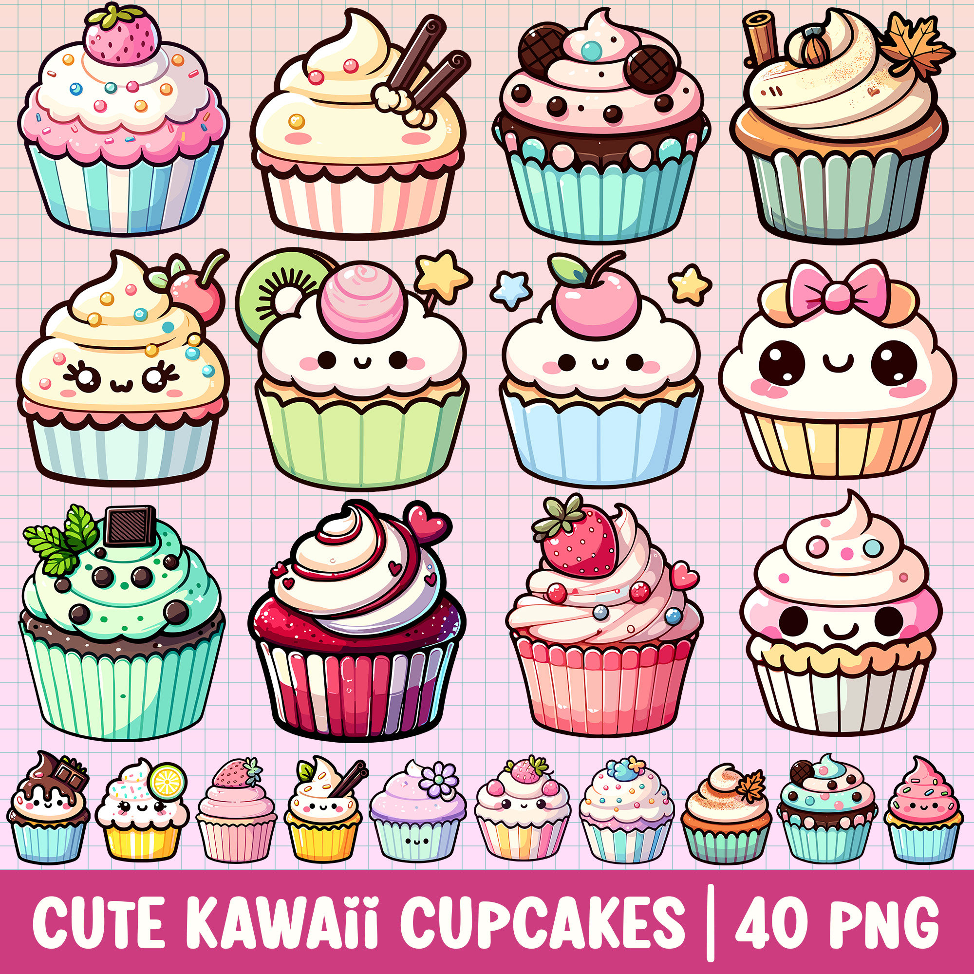 Cute Cupcakes Clipart