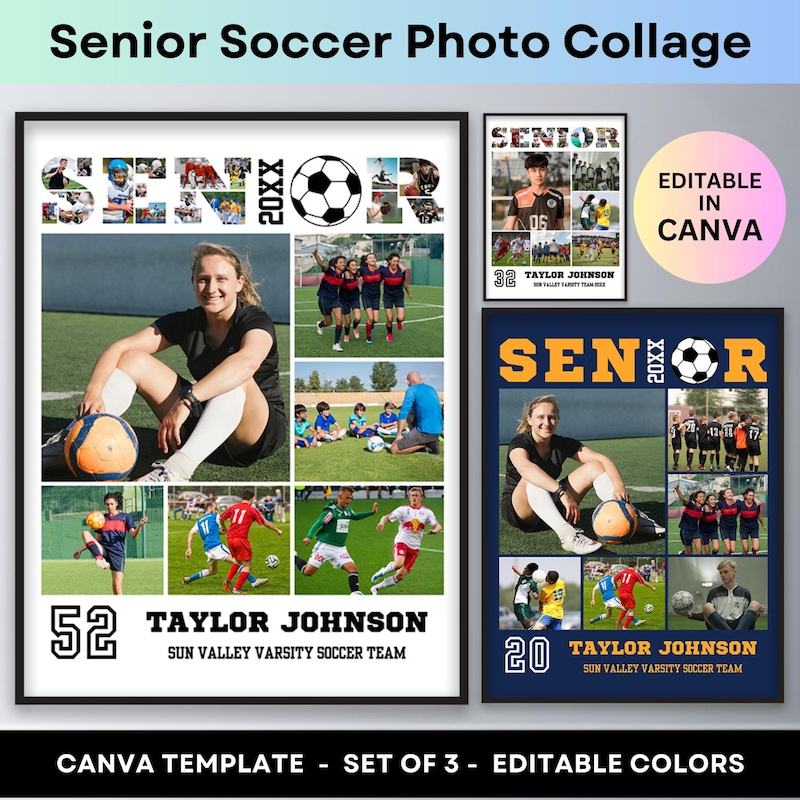 Soccer Senior Board Decor - Etsy