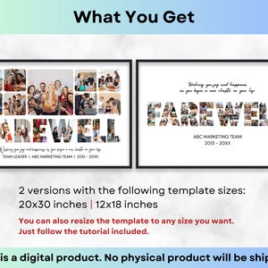 Farewell Photo Collage Personalized Gift for Coworker Colleague Boss ...