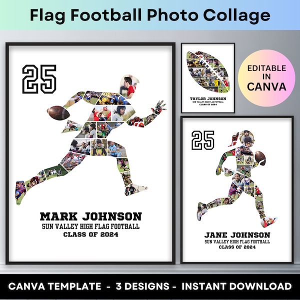 Girls Flag Football Poster - Etsy