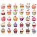 Cute Cupcakes Clipart Kawaii Birthday Cupcake With Candle PNG Bundle ...