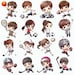 Cute Kids Sports Chibi Cartoon Clipart Transparent PNG Bundle Kawaii ...