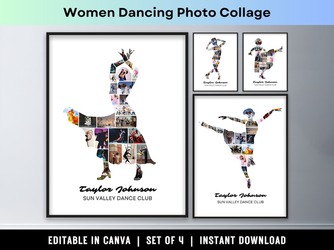 Women Dancing Photo Collage Ballroom Dancing Ballet Tango Salsa Waltz ...