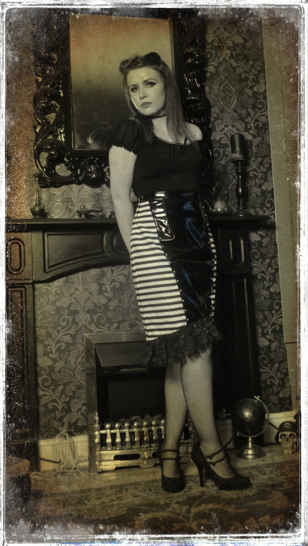 Bespoke Freaky Spooky Goth Gothic Skirt - Perfect for Vampire, Punk ...