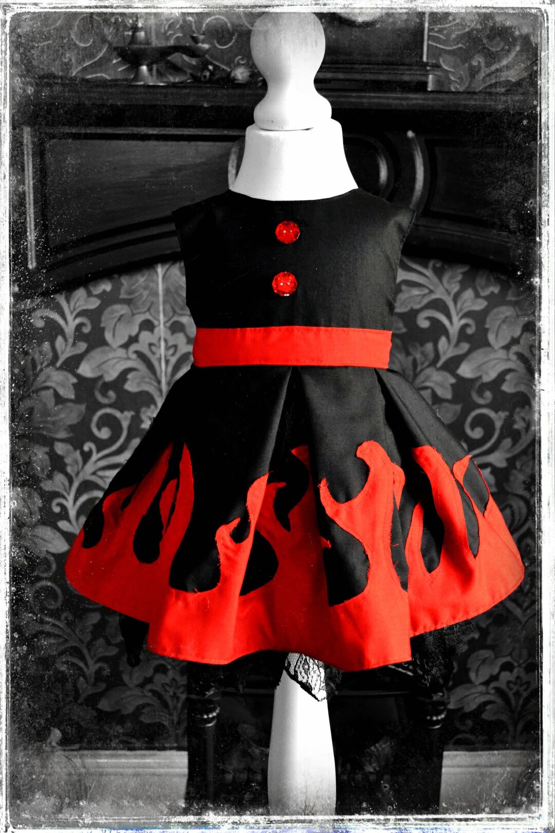 Gothabilly Dress for Little Girls ghouls by House of Goth. Complete ...