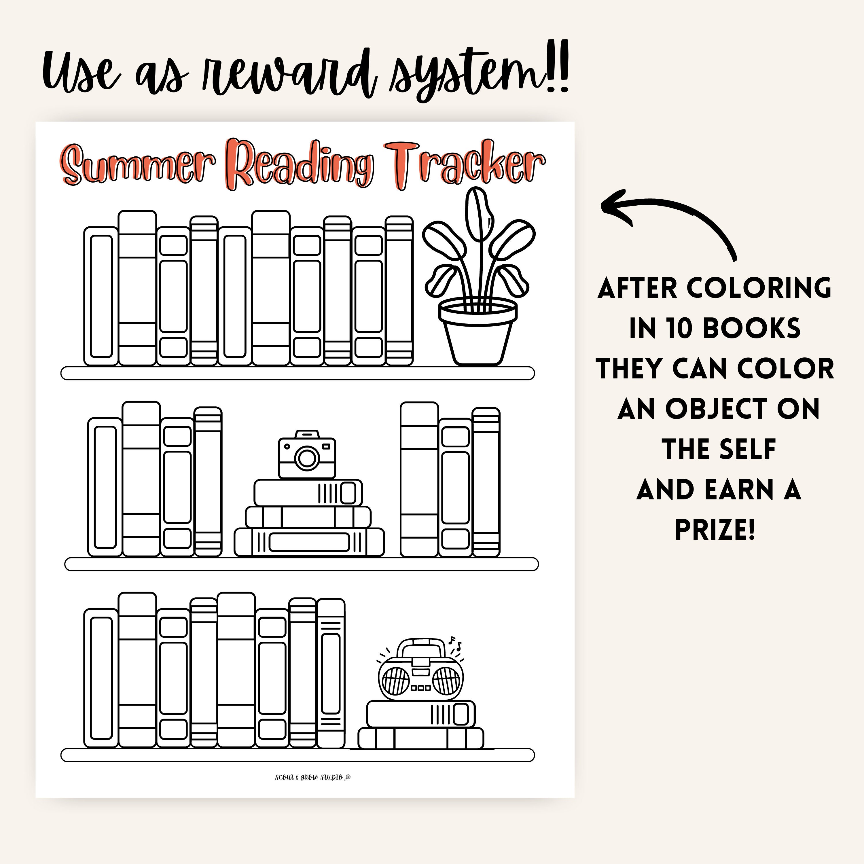 Summer Reading Book Tracker Reading Log for Kids - Etsy
