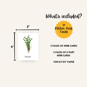 Herb Flash Cards, Printable Montessori Homeschool Resources or ...