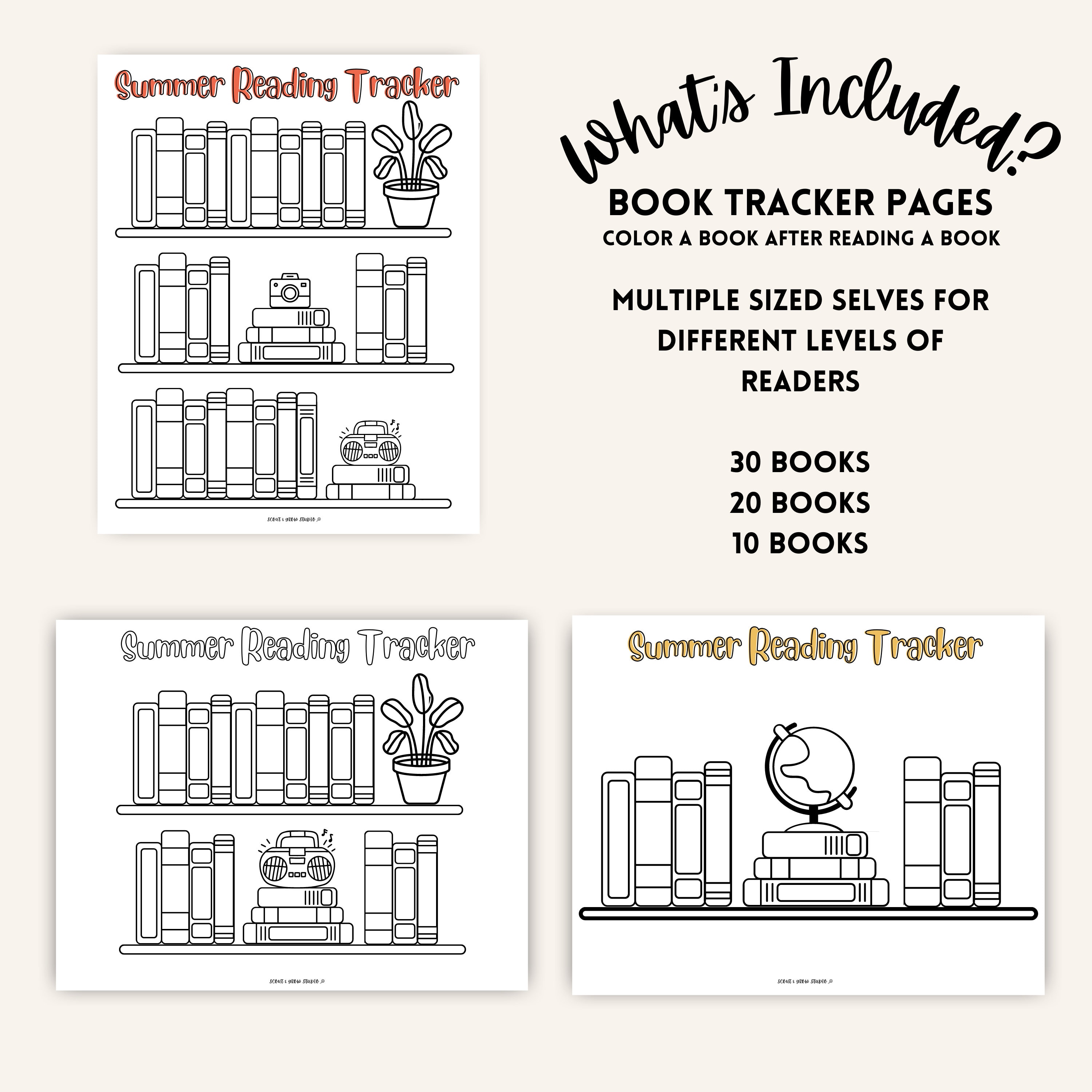 Summer Reading Book Tracker Reading Log for Kids - Etsy