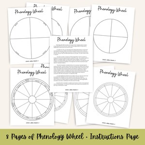 Nature Observation Sheet Phenology Wheel Nature Study Printable Instant ...