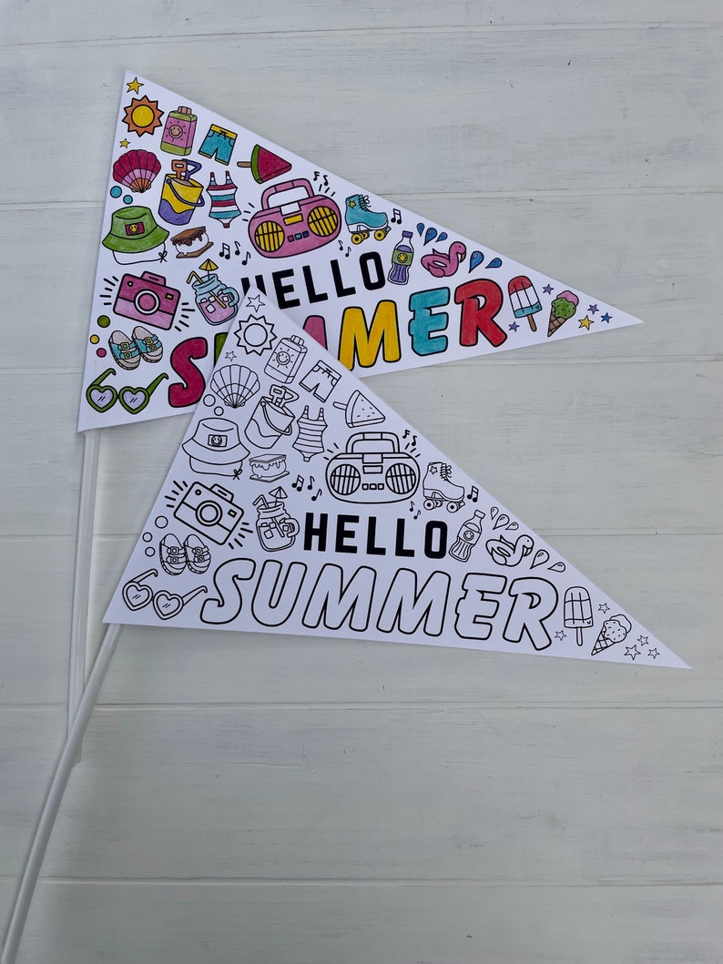 Summer Coloring Page Printable Craft for Kids Instant Download - Etsy ...