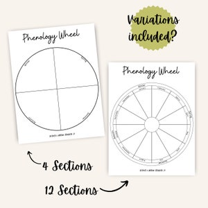 Nature Observation Sheet Phenology Wheel Nature Study Printable Instant ...