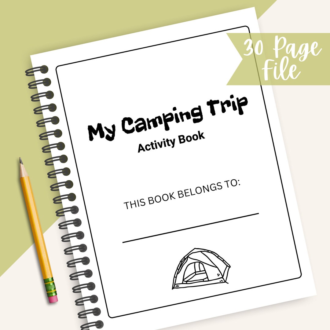 Camping Theme Coloring Pages Puzzles & Games Printable PDF Instant ...
