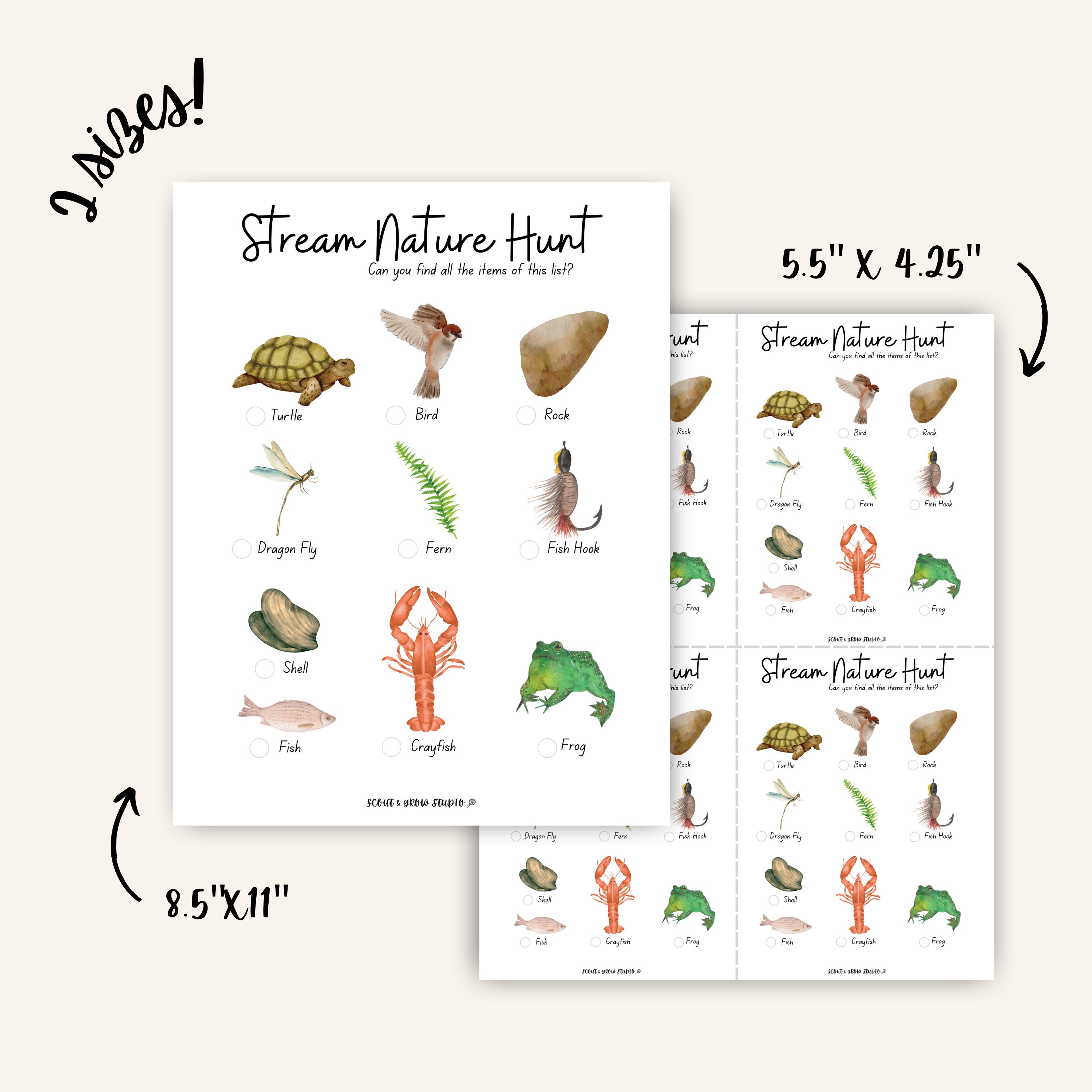 Pond Nature Scavenger Hunt for Kids, Nature Study, Printable PDF ...