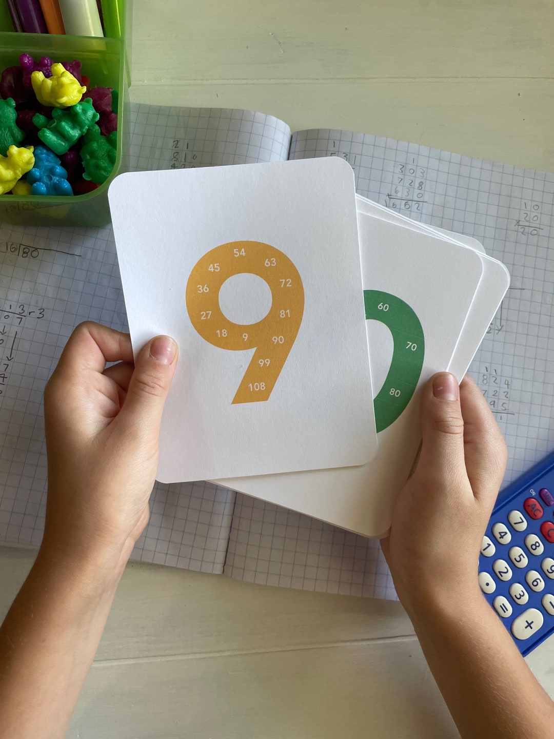 Math Flash Cards Skip Counting Multiplication Posters for Homeschool ...