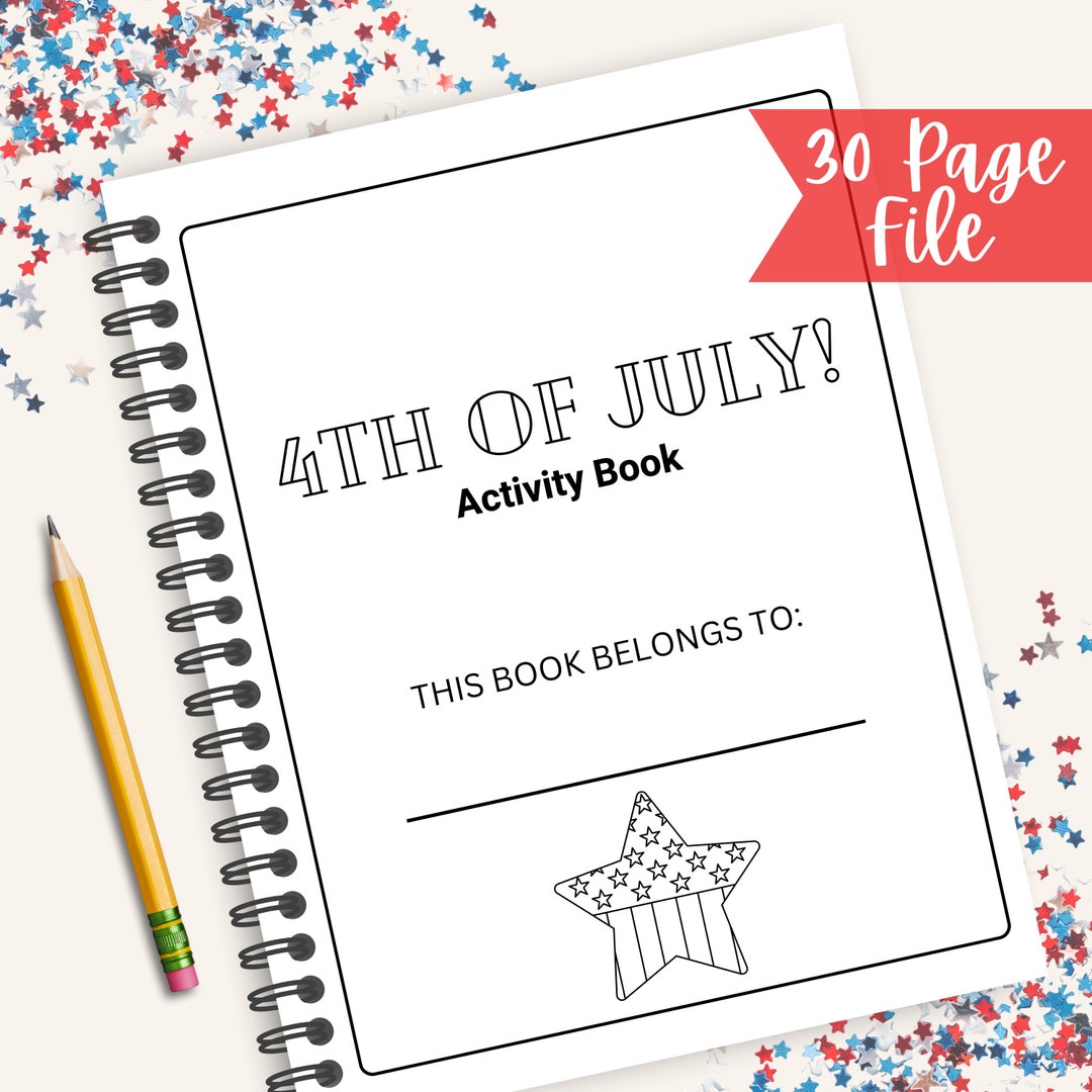 4th of July Activity Pack for Kids, Independence Day Coloring Pages ...