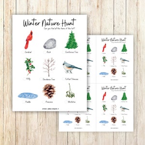 Nature Scavenger Hunt for Kids Nature Study Instant Download Four ...