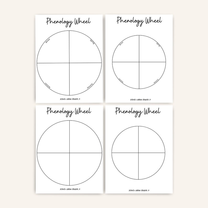Nature Observation Sheet Phenology Wheel Nature Study Printable Instant ...