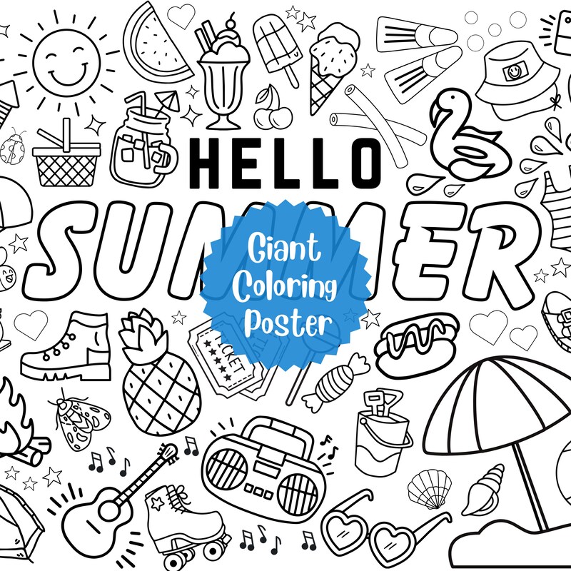 Colouring Poster - Etsy