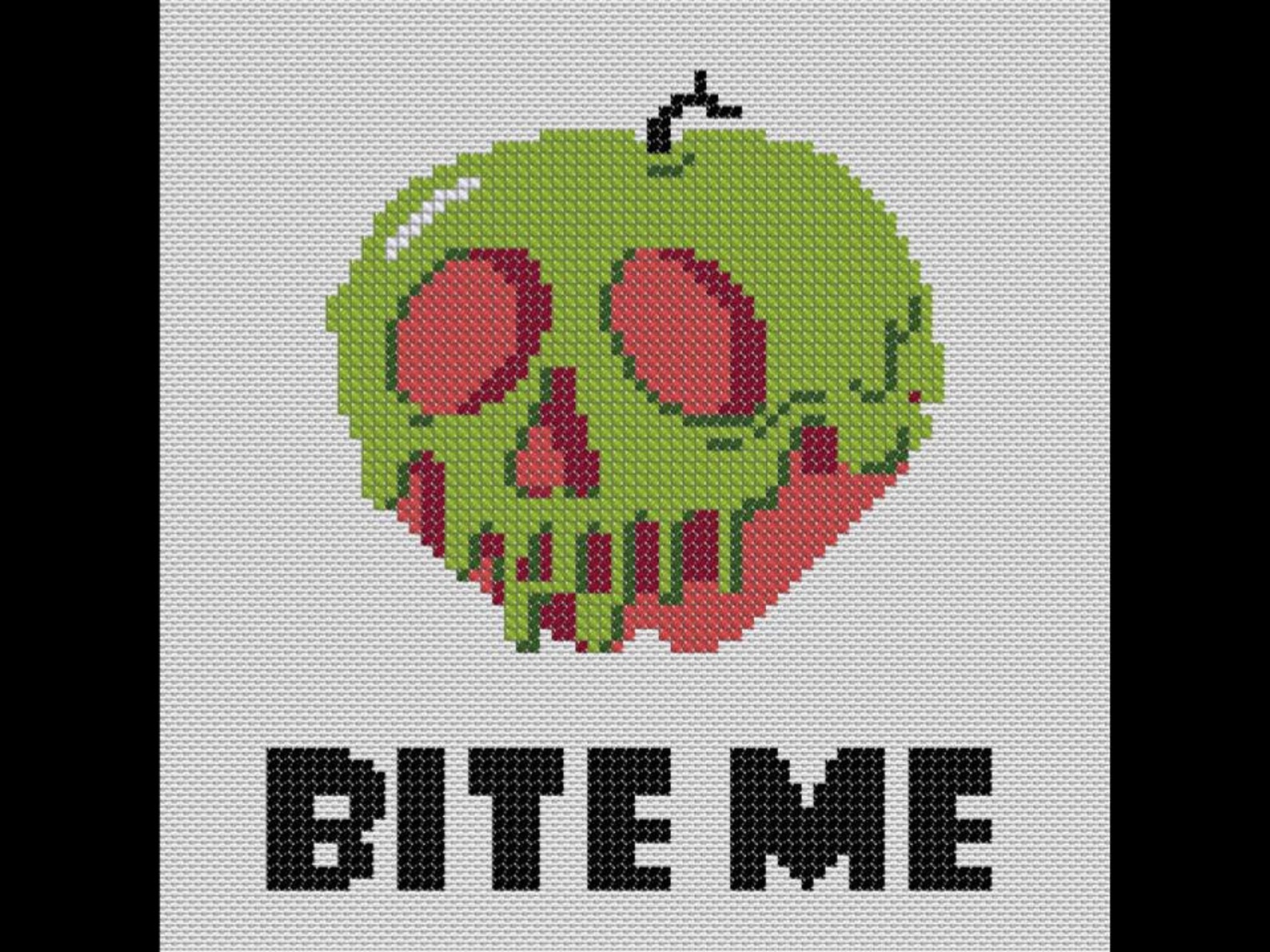 Poison Apple Bite Me Cross Stitch PDF Pattern | Etsy