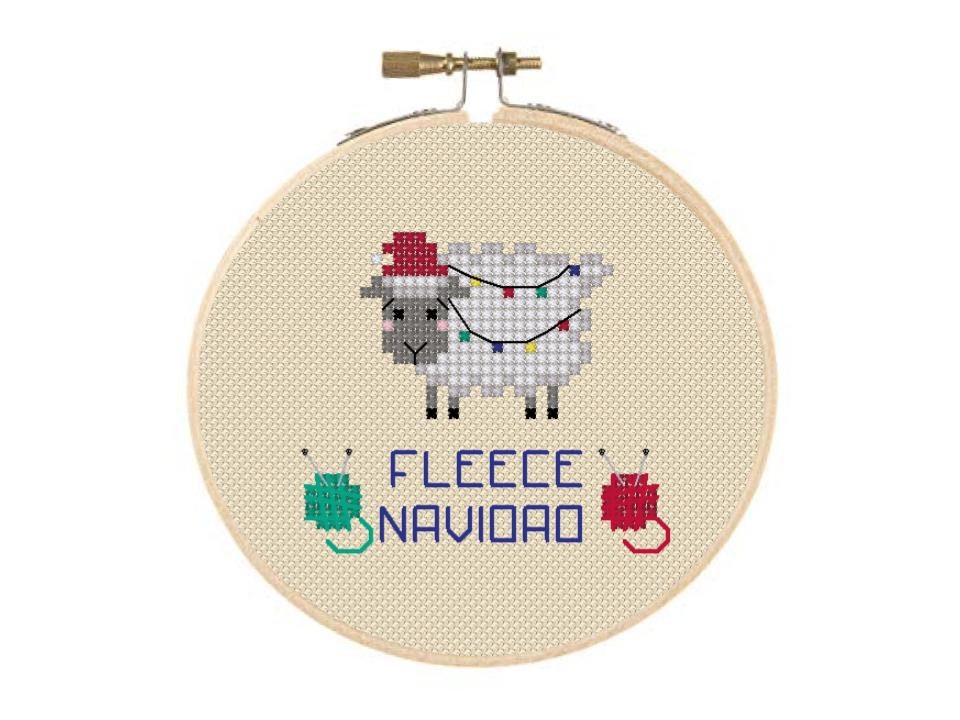 Fleece Navidad Sheep Christmas Holiday Ornament Cross Stitch PDF ...