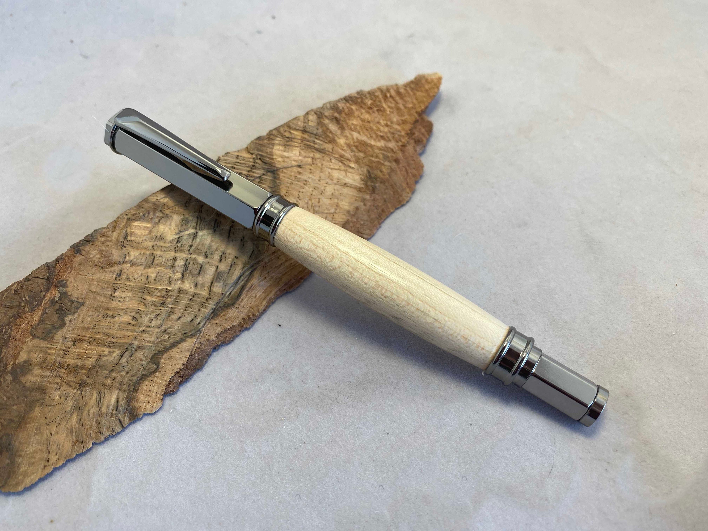 Vertex Fountain Pen With Magnetic Cap -- Chrome or Gunmetal Hardware ...