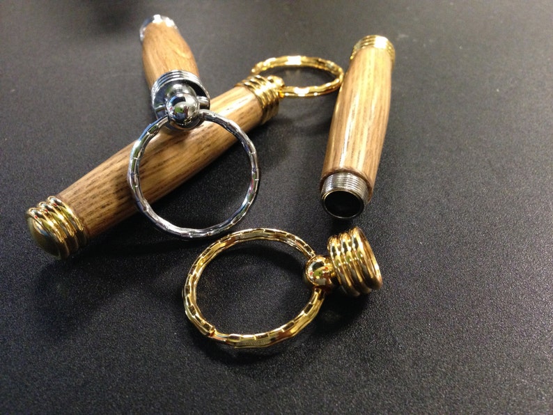Bourbon Barrel Oak Secret Compartment Keychain - Made From Bourbon ...