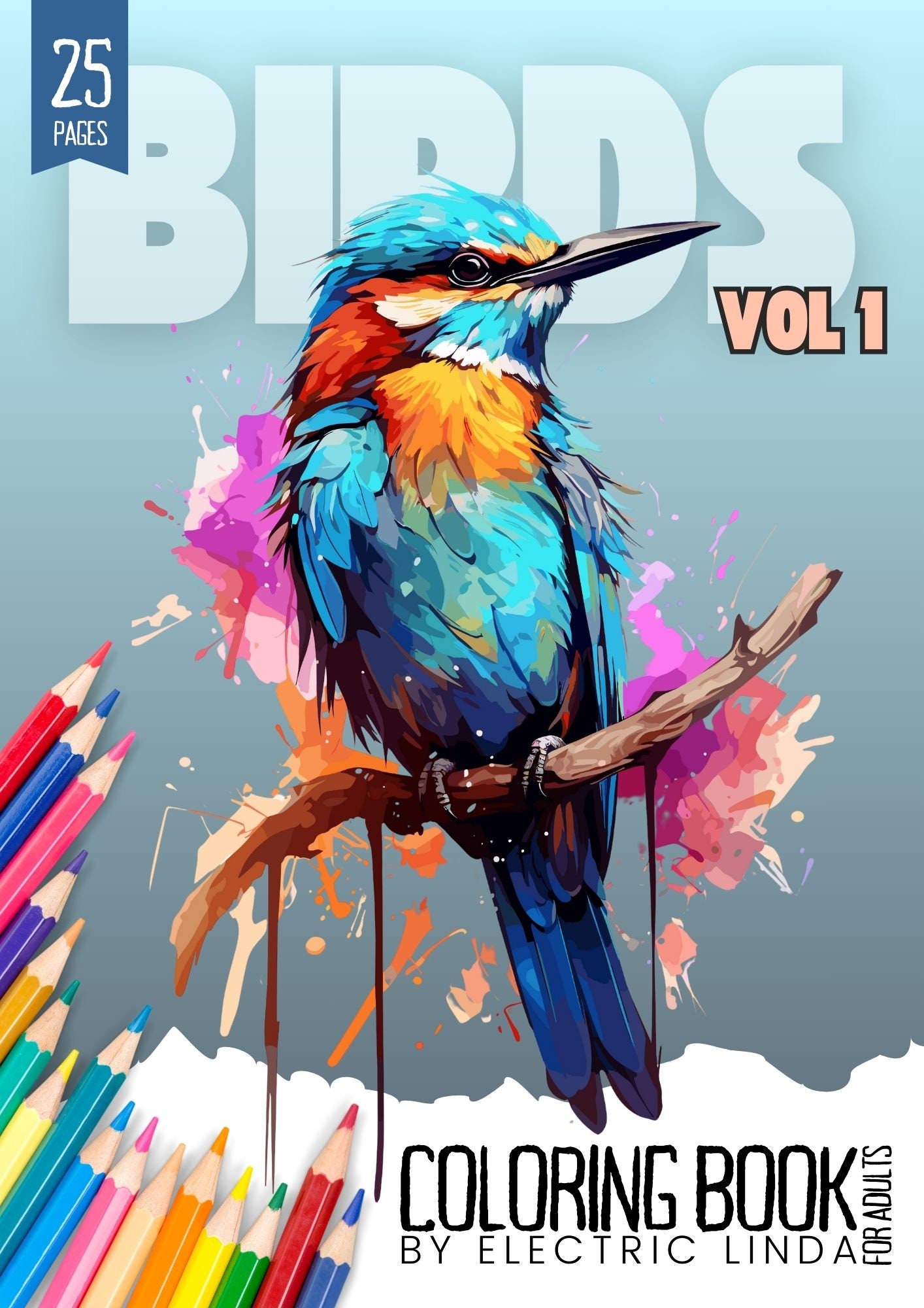 BIRDS Printable Coloring Book Vol 1 - Tattoo-inspired Bird Designs, 25 ...