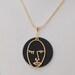 Abstract Face Pendant in Gold or Silver - Etsy