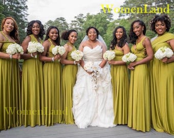 Forest Green SHORT Infinity Dress Convertible Formal Multiway - Etsy