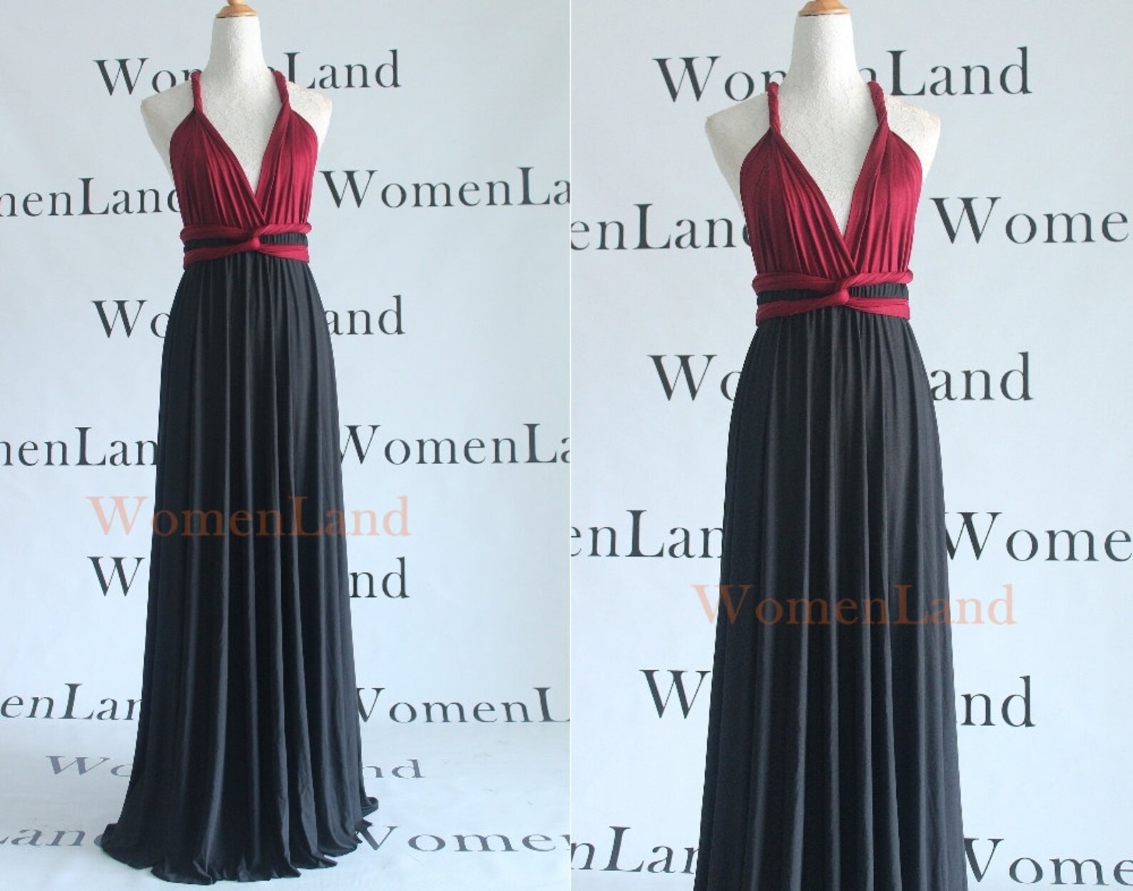 Dual Color Handmade Two Toned Floor Length Infinity Wrapping - Etsy