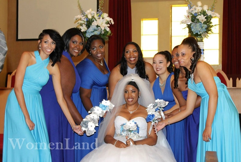 Cobalt Blue Infinity Wrapping Dress Multiple Convertible | Etsy