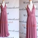 Dark Dusty Pink Floor Length Infinity Wrap Convertible Bridesmaid ...