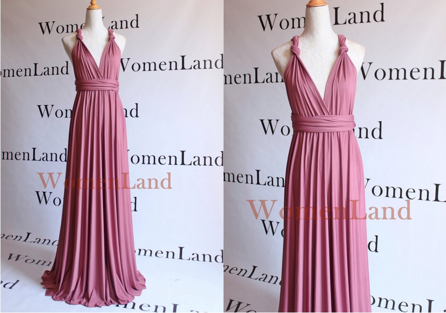 Dark Dusty Pink Floor Length Infinity Wrap Convertible - Etsy