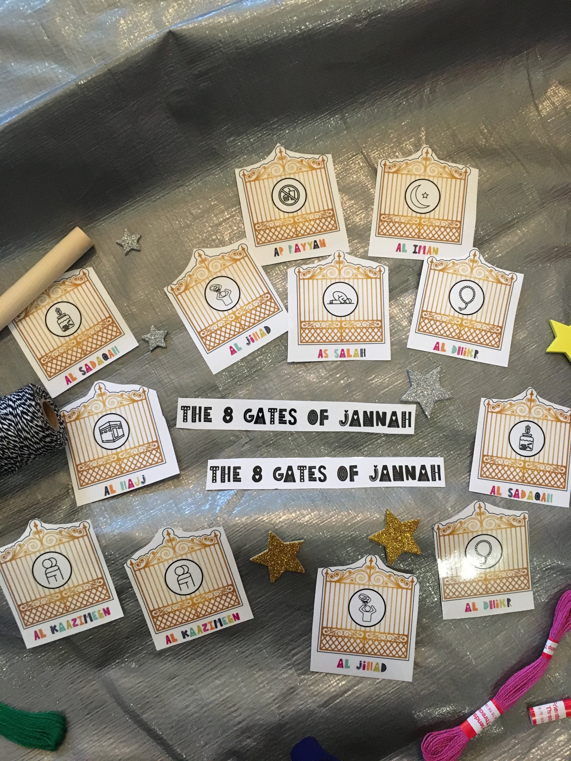 The 8 Gates of Jannah DIY Sheet - Etsy UK