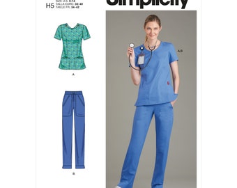 Simplicity Sewing Pattern S9276 Misses' Scrubs | Etsy