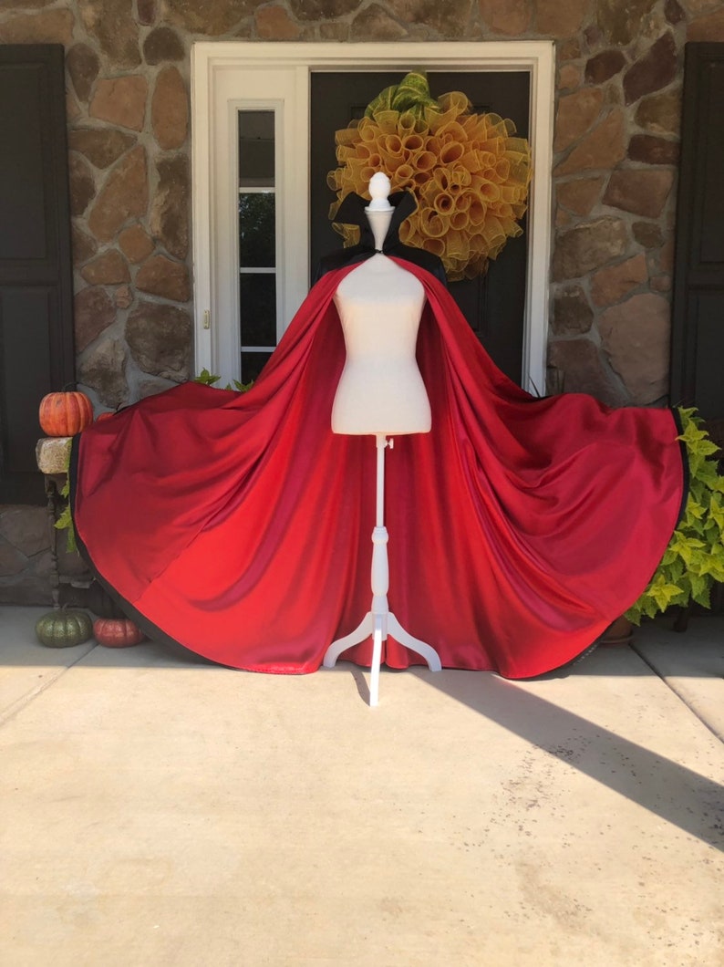 Halloween Vampire Dracula Costume Red/black Cape Adult - Etsy Canada