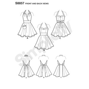 Simplicity Pattern S8857 Misses' Aprons - Etsy