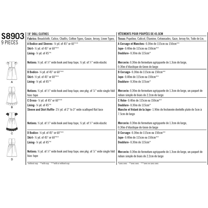 Simplicity Pattern S8903 18 Doll Clothes - Etsy